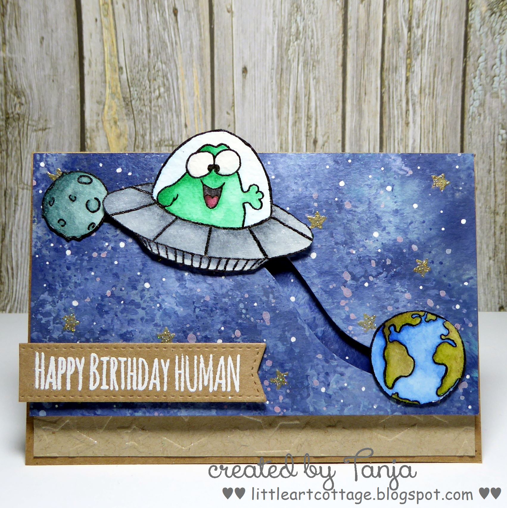 Happy Birthday Human Slider Karte – Karten-Kunst