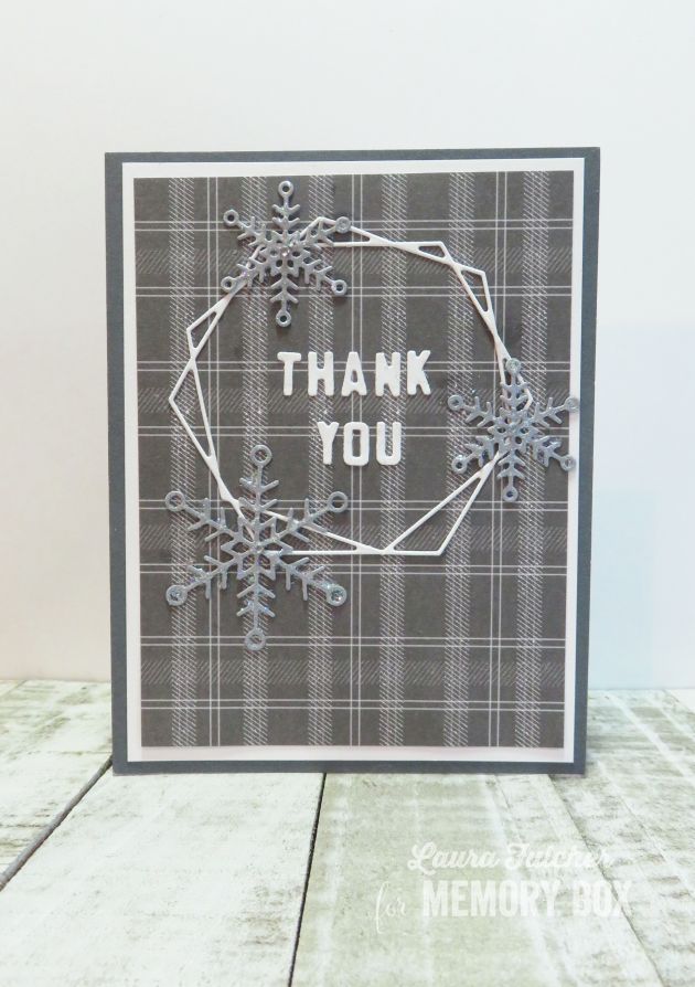 Karte von Memory Box: Clean and Simple Holiday Thank You – Karten-Kunst