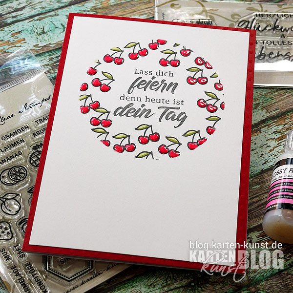 Karten-Kunst Quick Card Friday #59 – Maskierte Kirschen – Karten-Kunst
